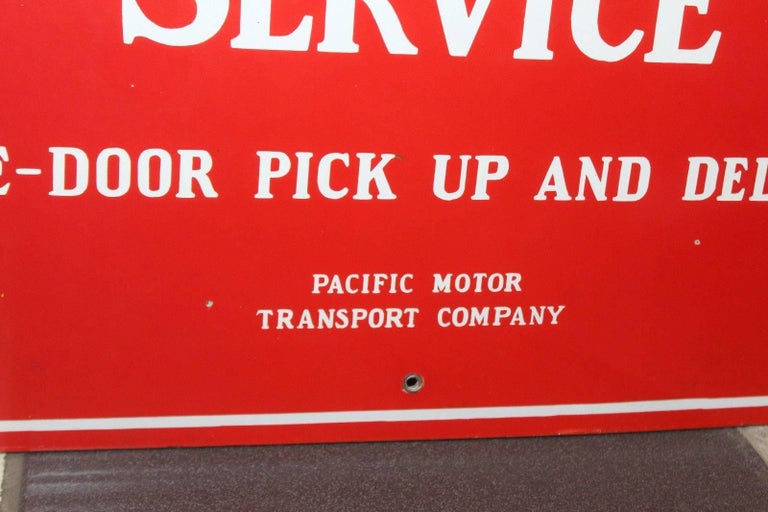 Vintage 1940s Southern Pacific Lines Motor Transport Service Porcelain ...