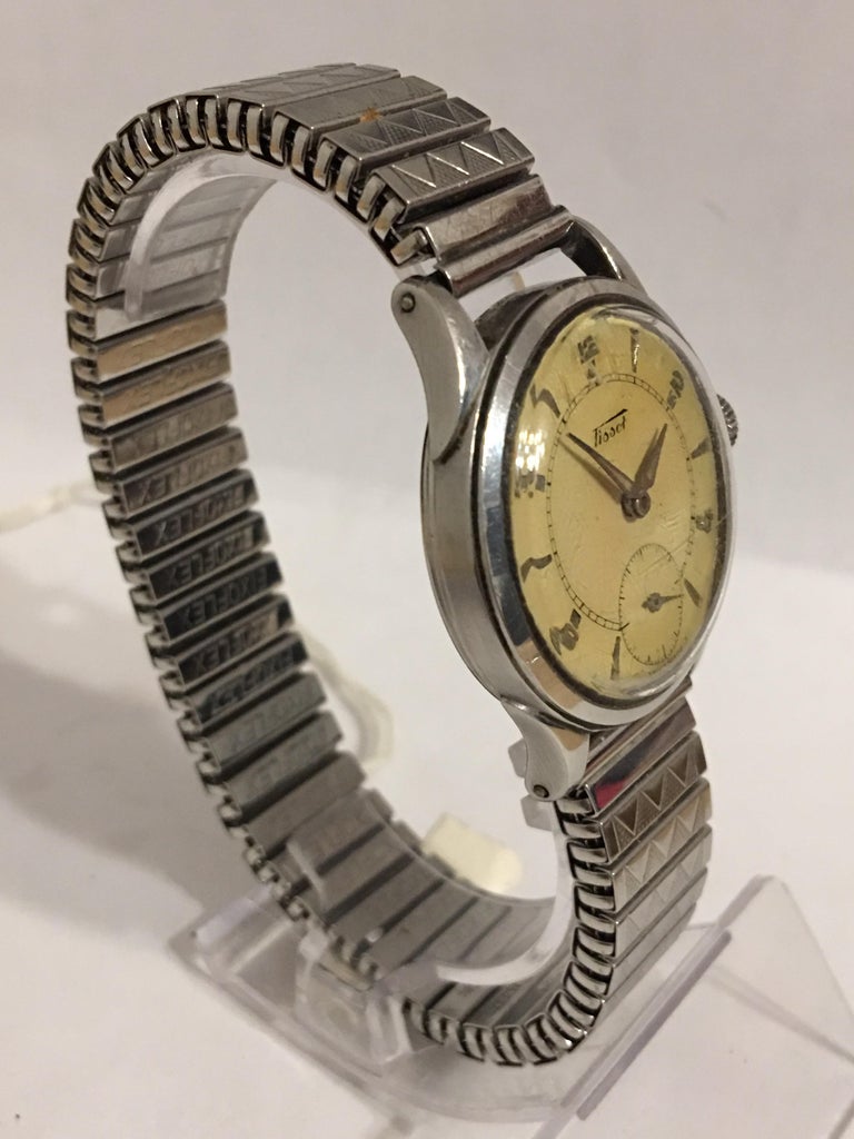 Vintage 1940s Tissot Stainless Steel Watch at 1stDibs | 1940s tissot ...