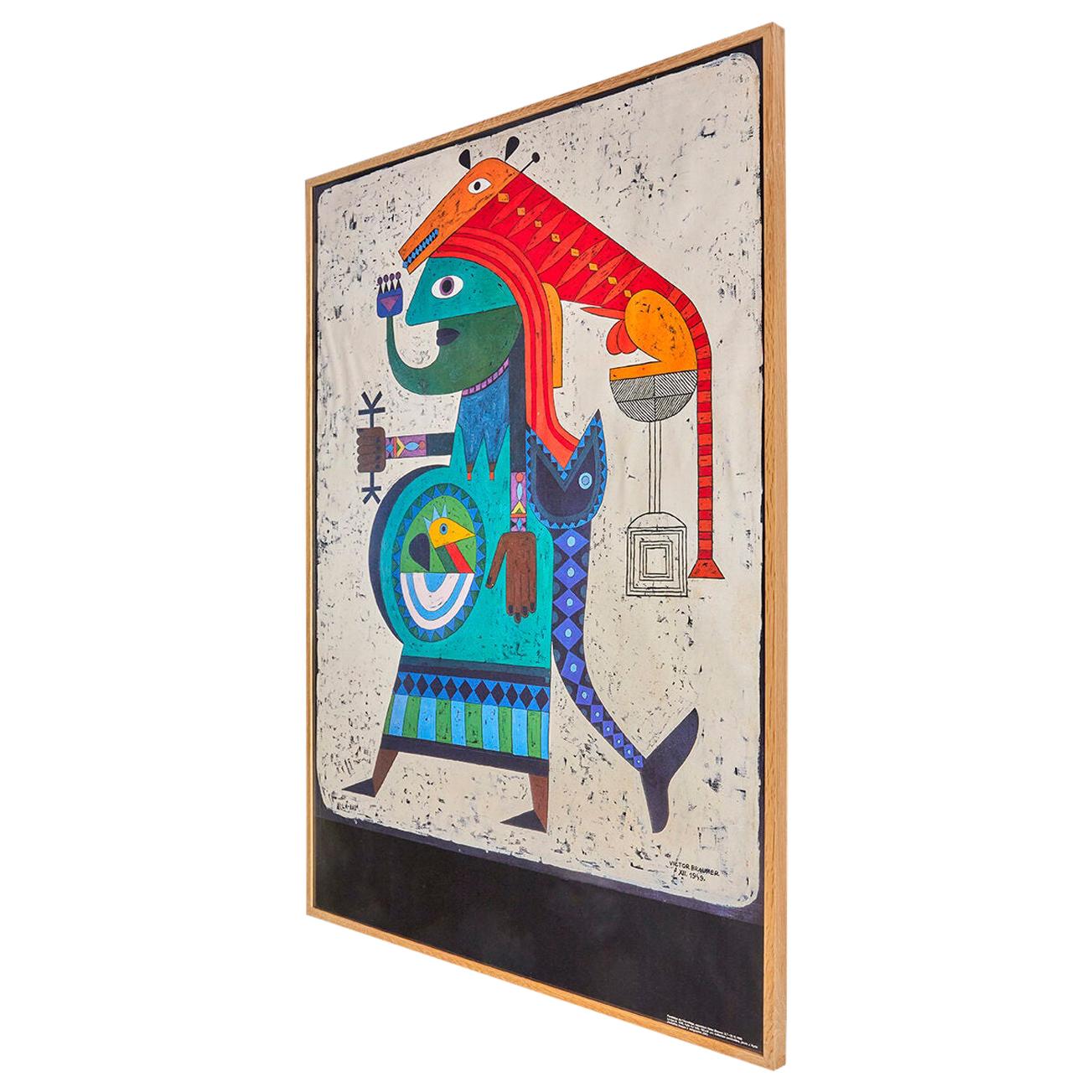 Vintage 1949 Victor Brauner Designed Poster for Swiss Exhibition in ...