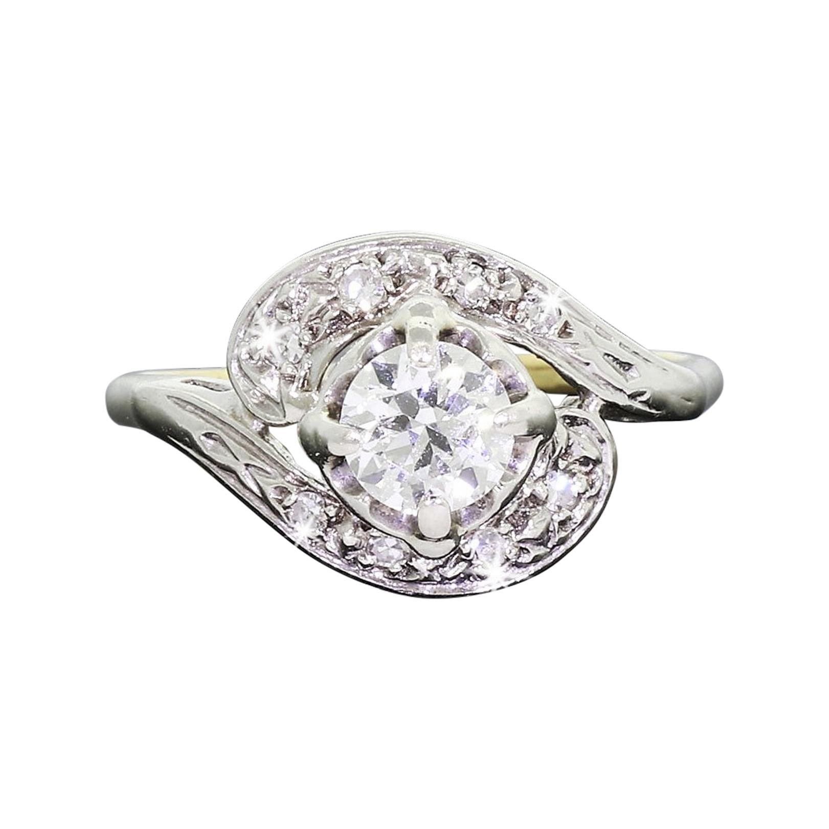 Vintage 2 Carat VS/I Marquise Diamonds Swivel Engagement Ring 14 Karat ...