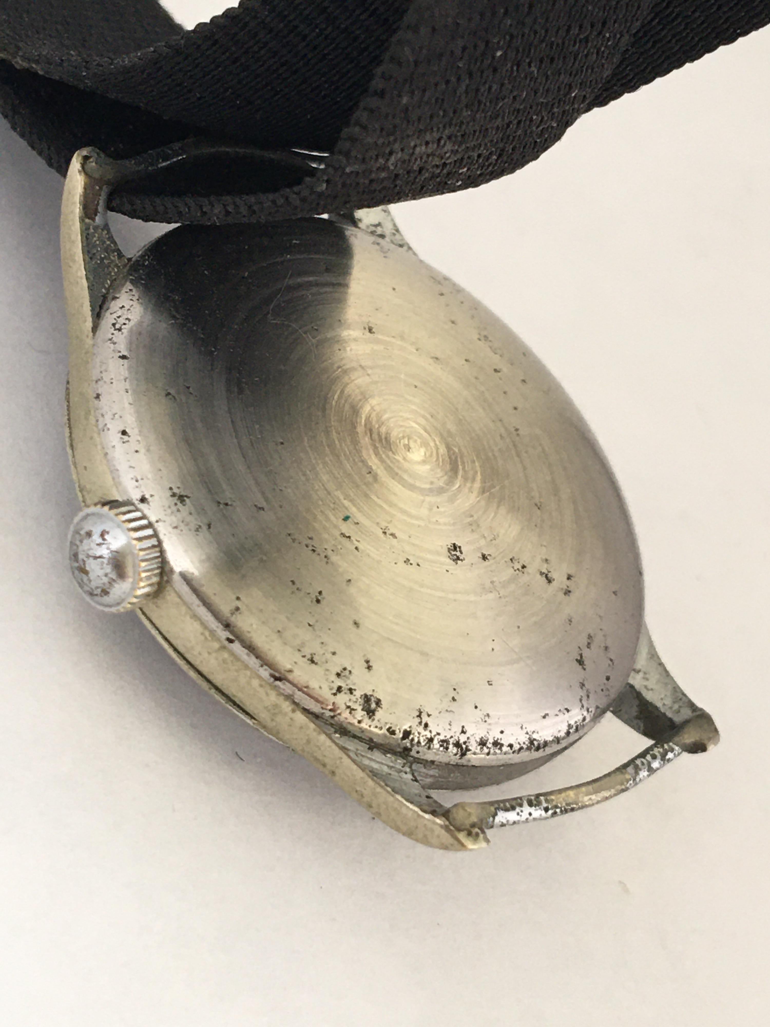 Vintage 1950s Black Dial Mechanical Watch For Sale at 1stDibs | helma ...