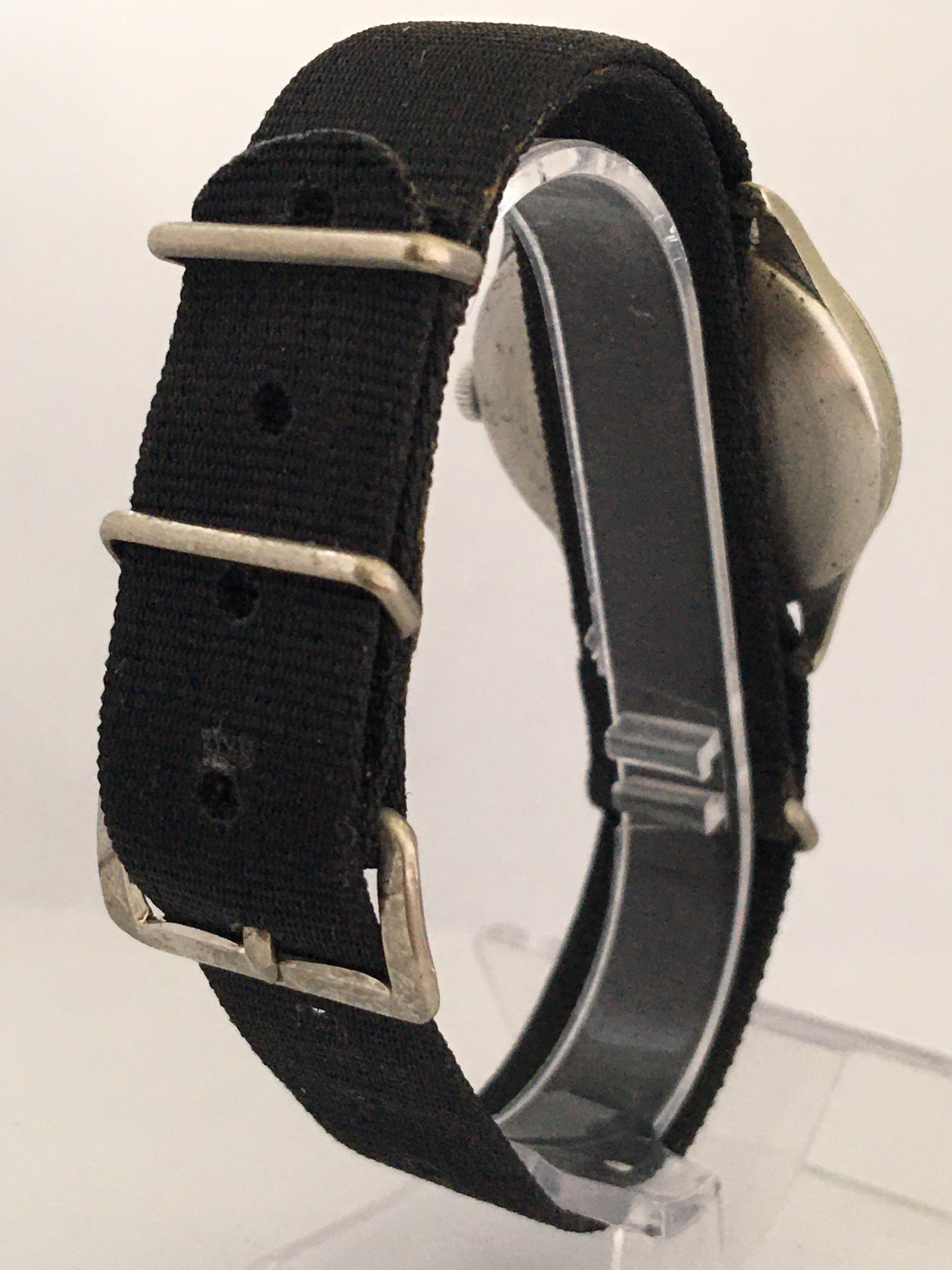 Vintage 1950s Black Dial Mechanical Watch For Sale at 1stDibs | helma ...