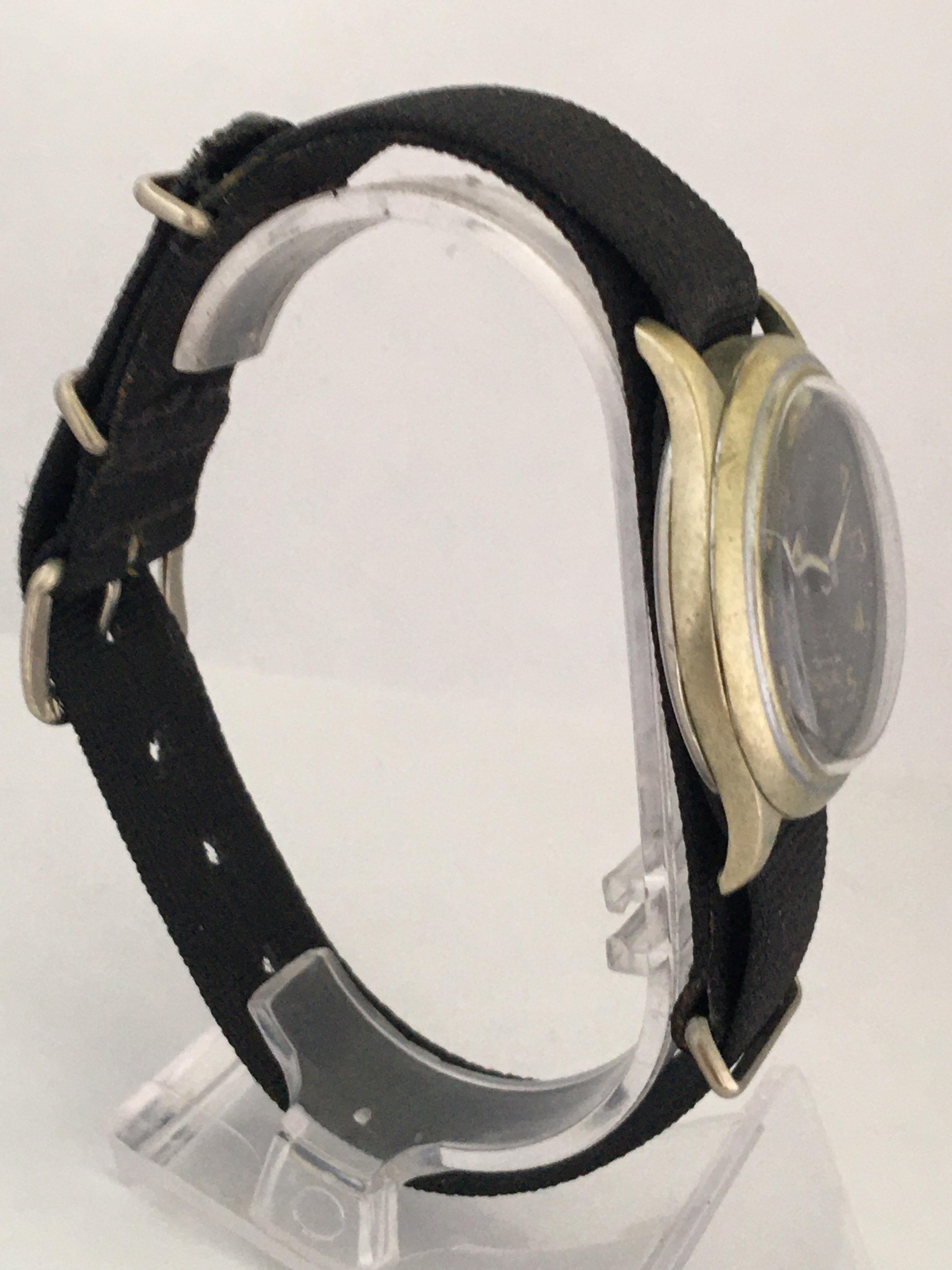 Vintage 1950s Black Dial Mechanical Watch For Sale at 1stDibs | helma ...