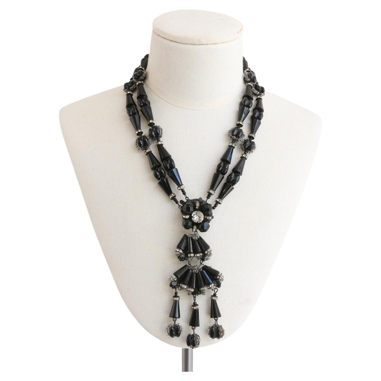 Early Miriam Haskell Seed Pearl Necklace at 1stDibs