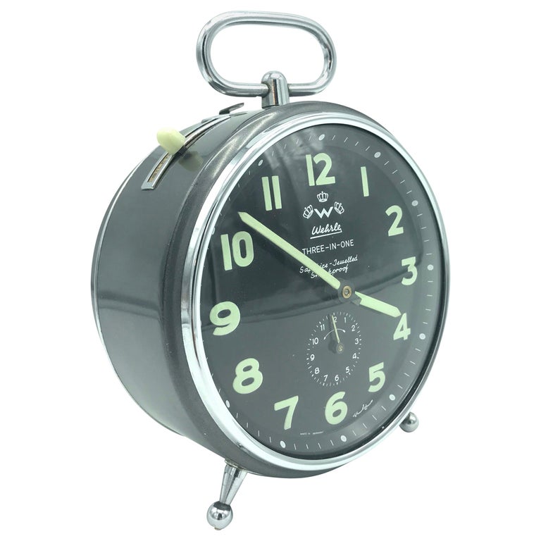 Vintage 1950s Extra Large Alarm Clock Made by Wehrle of Germany at ...