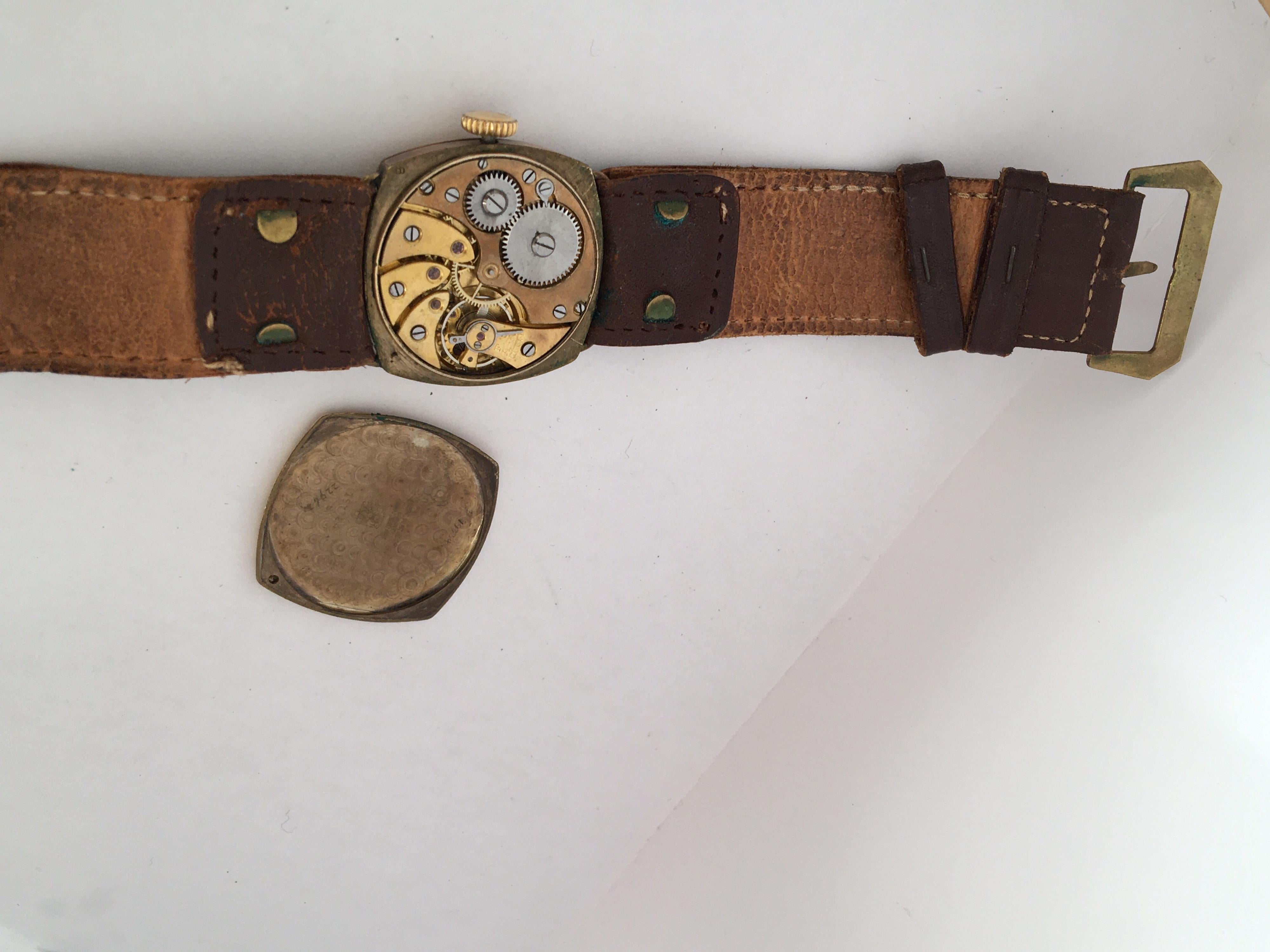Vintage 1950s Gold-Plated Cushion Shaped Mechanical Watch at 1stDibs ...