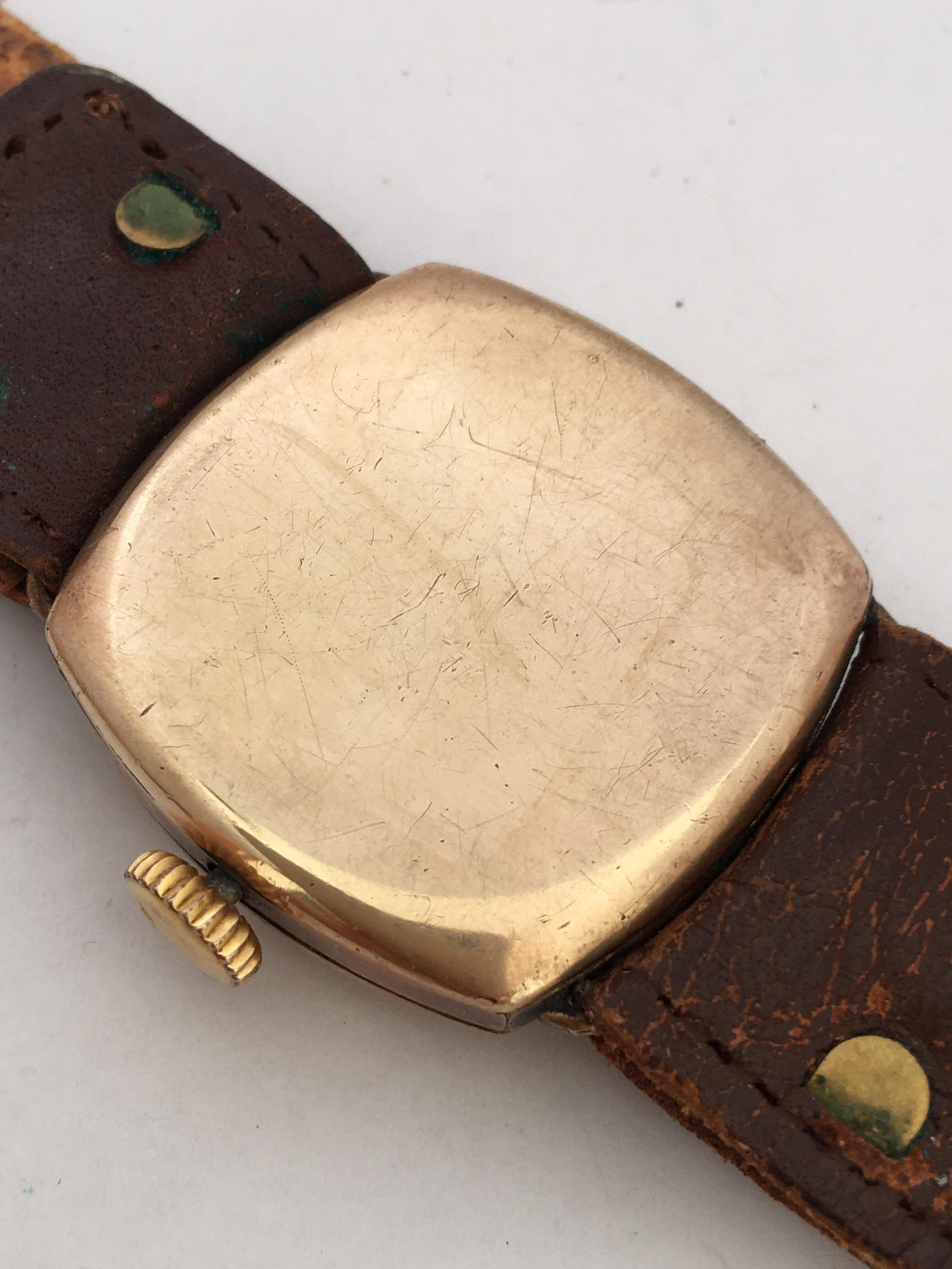 Vintage 1950s Gold-Plated Cushion Shaped Mechanical Watch at 1stDibs ...