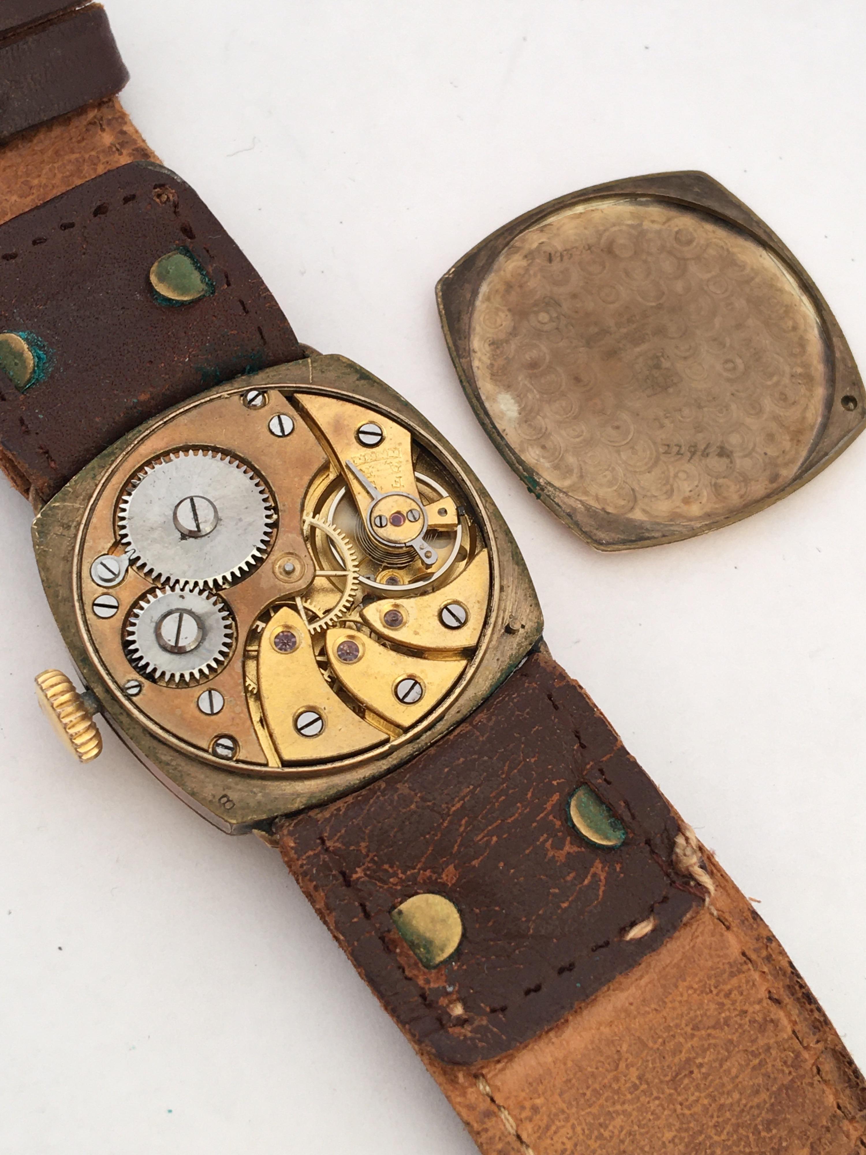 Vintage 1950s Gold-Plated Cushion Shaped Mechanical Watch at 1stDibs ...