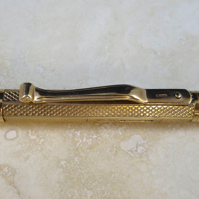 Vintage 1950's Gold Propelling Pencil, Engine Turned Quilted Pattern ...