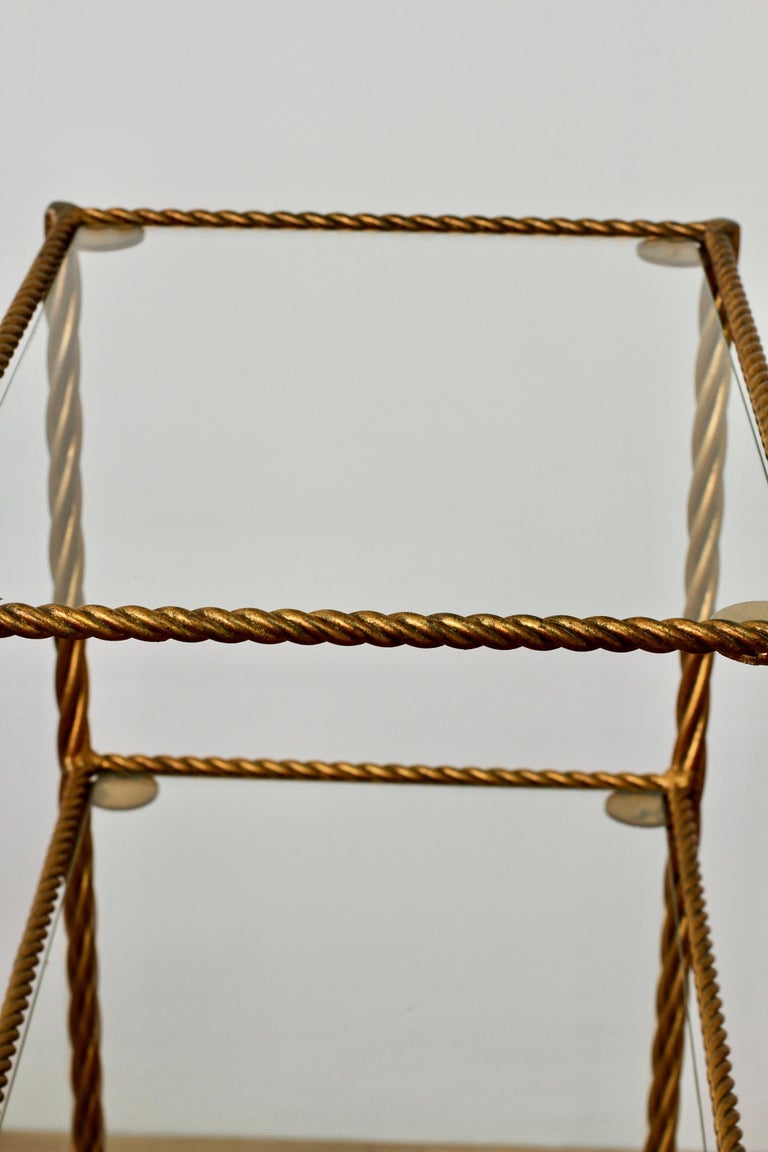 Vintage 1950s Hollywood Regency Gilt Wrought Iron Rope and Tassel ...