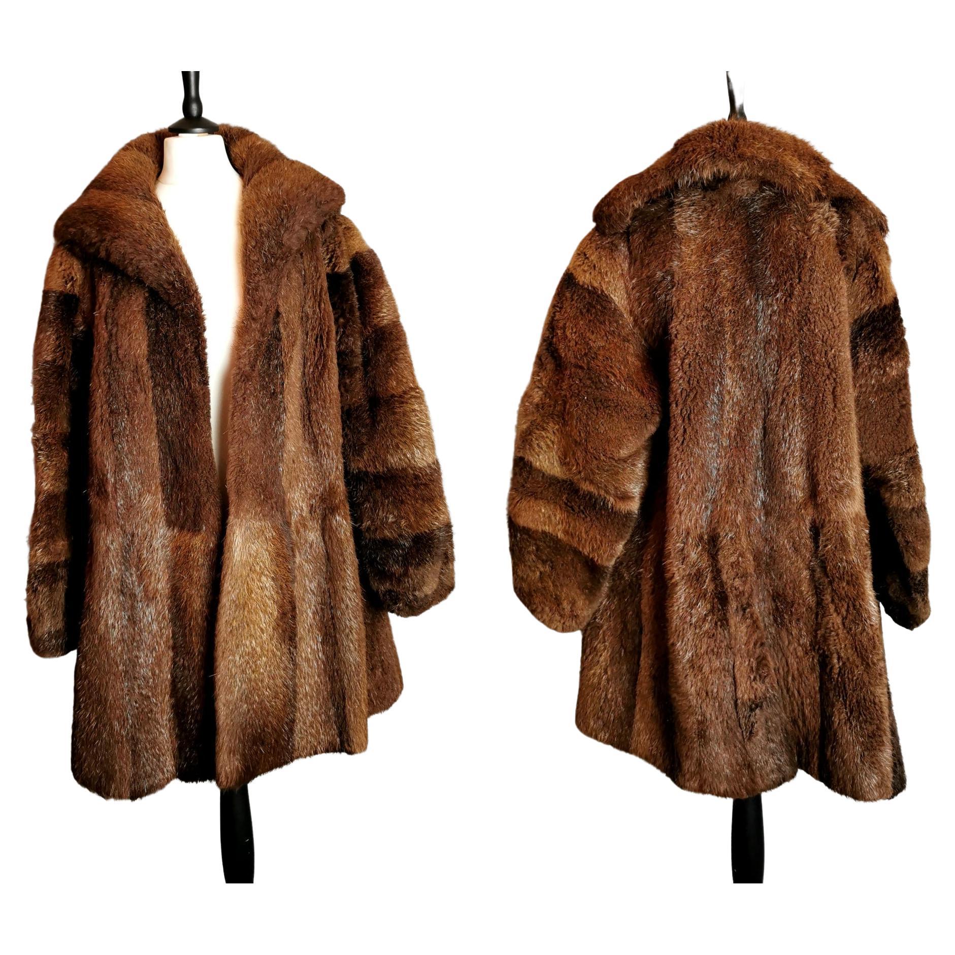 Vintage Glossy Pony Fur Cape For Sale at 1stDibs