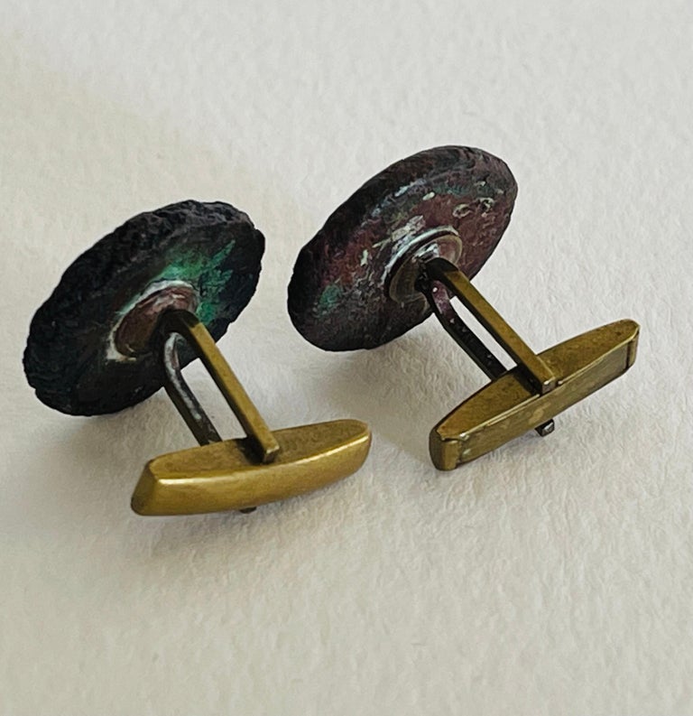 Vintage 1950s Men's Ancient Coin Cufflinks, Pair For Sale at 1stDibs