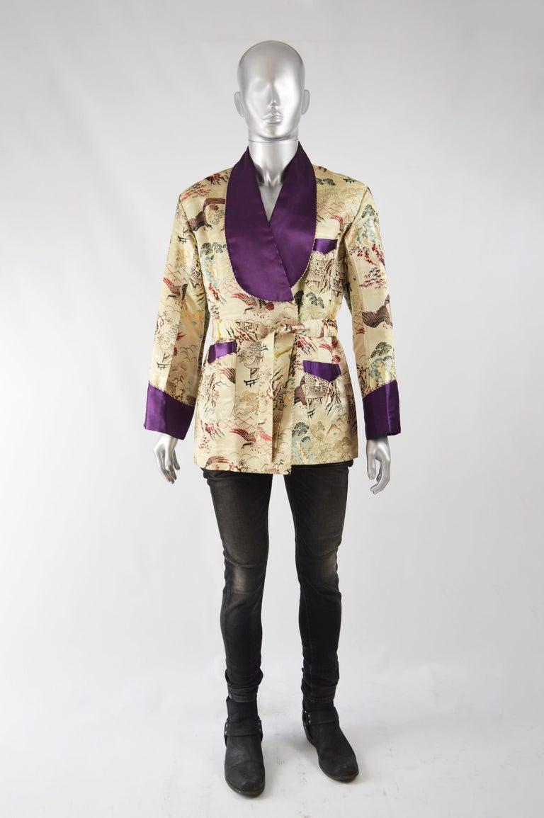 Vintage 1950s Mens Brocade Smoking Robe Jacket at 1stDibs | vintage ...