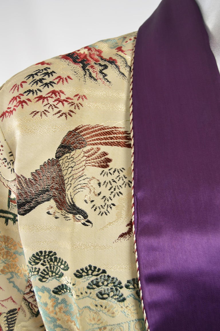 Vintage 1950s Mens Brocade Smoking Robe Jacket at 1stDibs | vintage ...