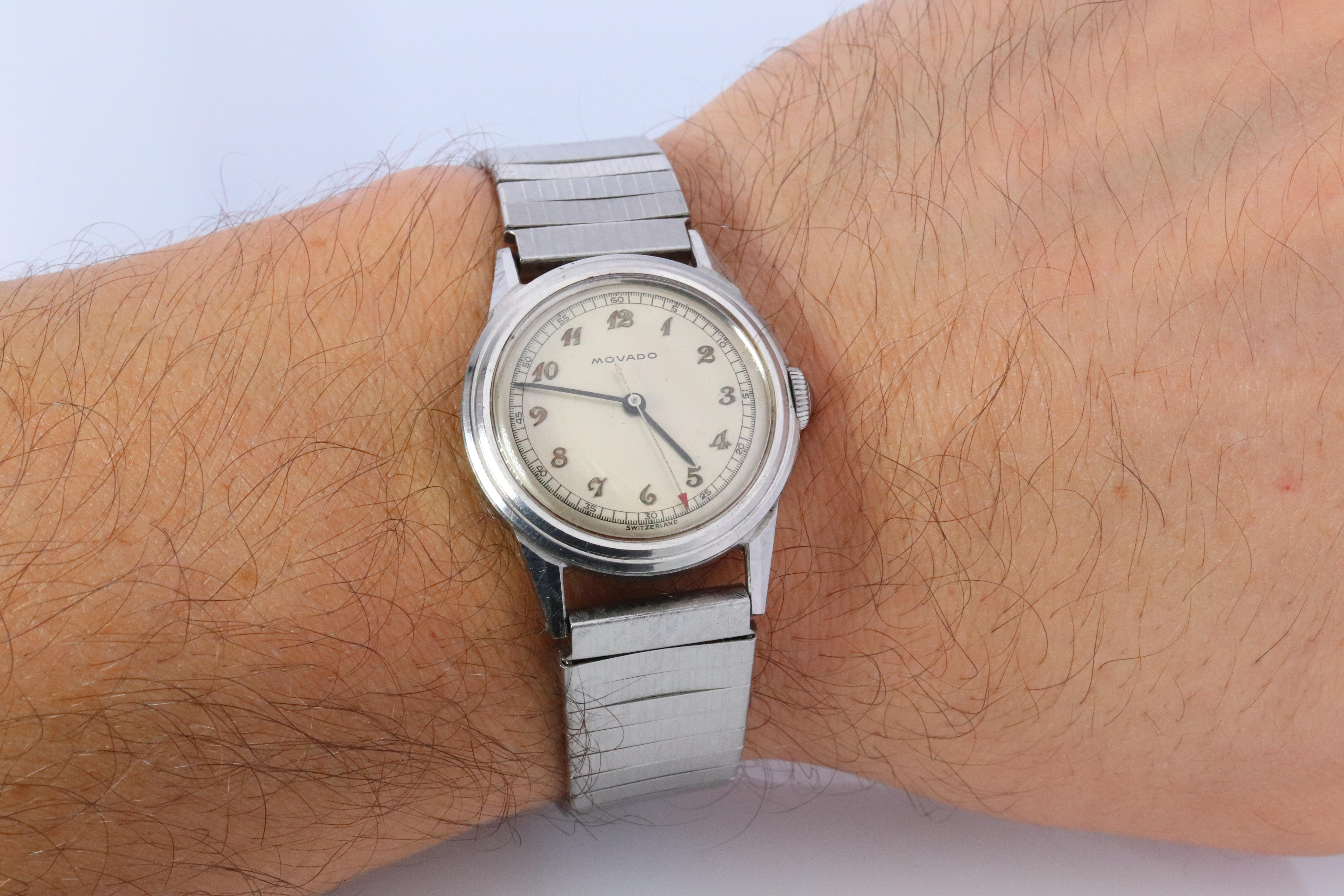 Vintage 1950s Movado Watch. Movado Mechanical Windup Movement For Sale ...