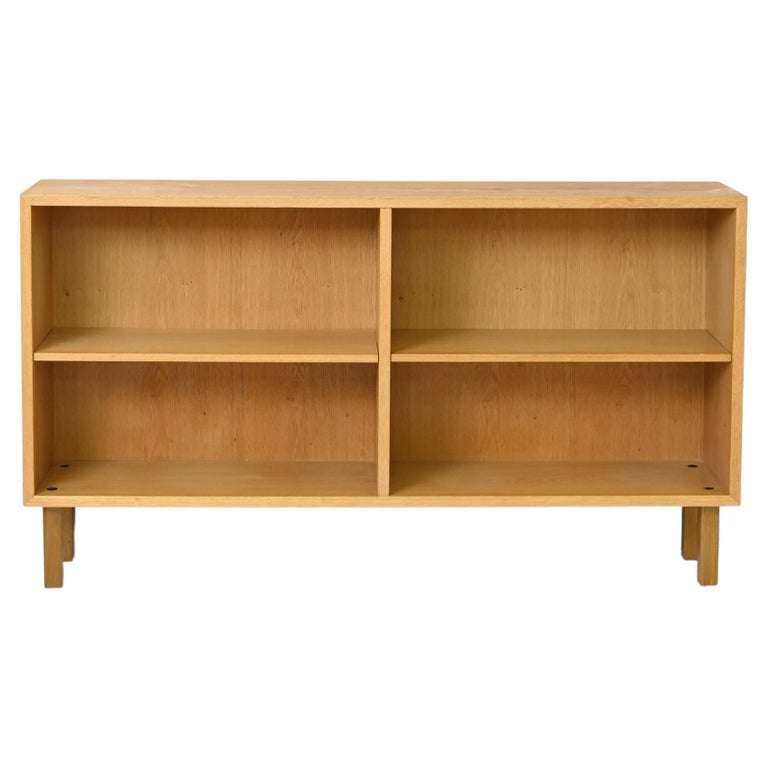 Vintage 1950s Oak Wood Bookcase For Sale at 1stDibs