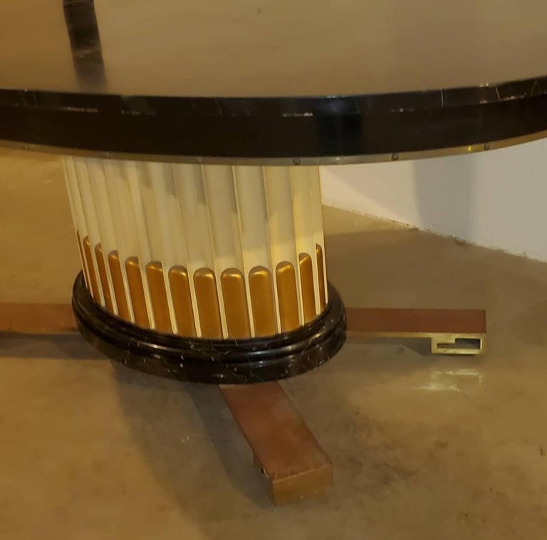 Vintage 1950s Paul Frankl Empire Faux Marbling Dining Table For Sale at ...