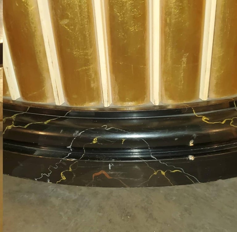 Vintage 1950s Paul Frankl Empire Faux Marbling Dining Table For Sale at ...