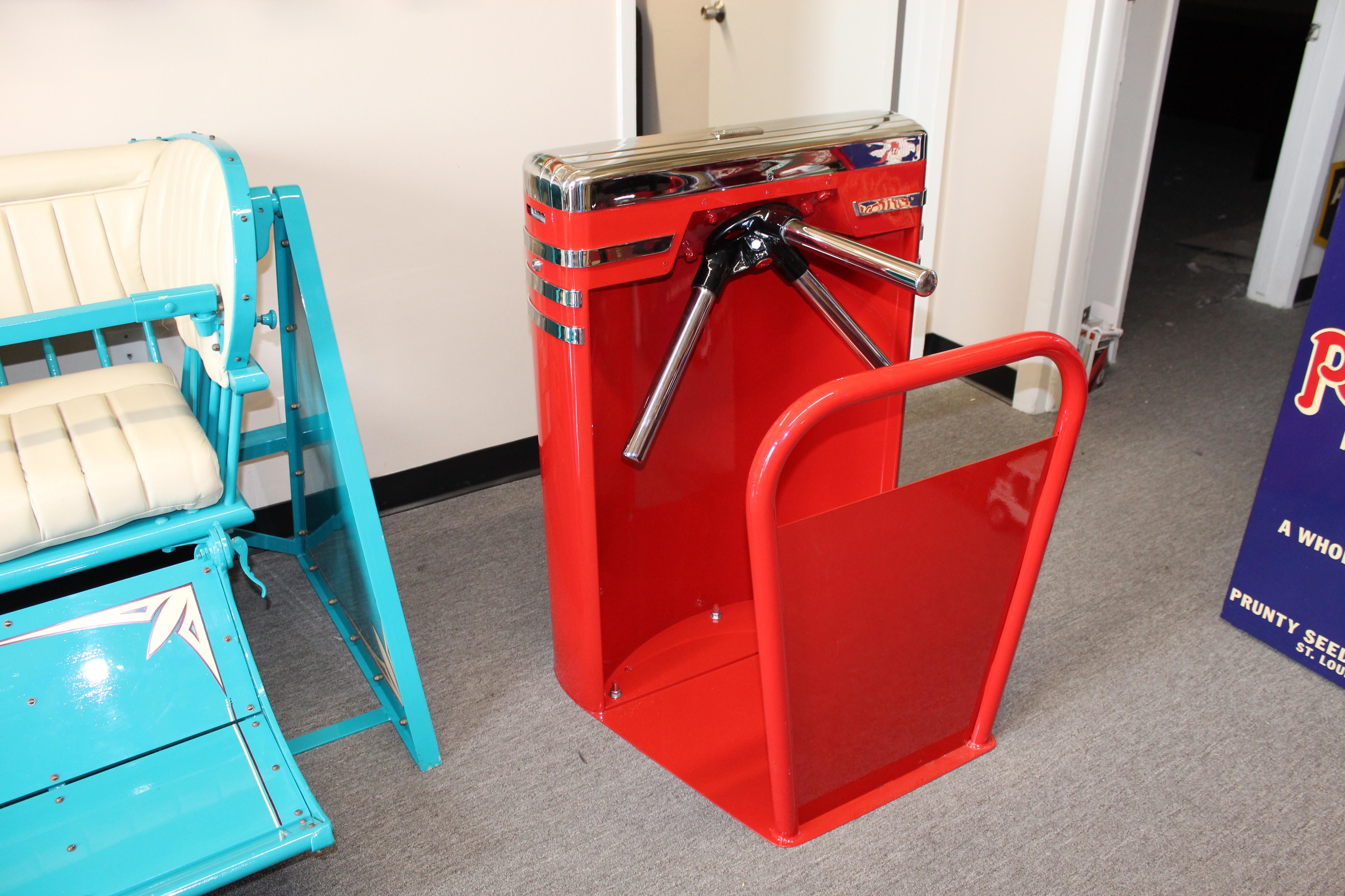 Vintage 1950s Perry Red Turnstile For Sale at 1stDibs | vintage ...