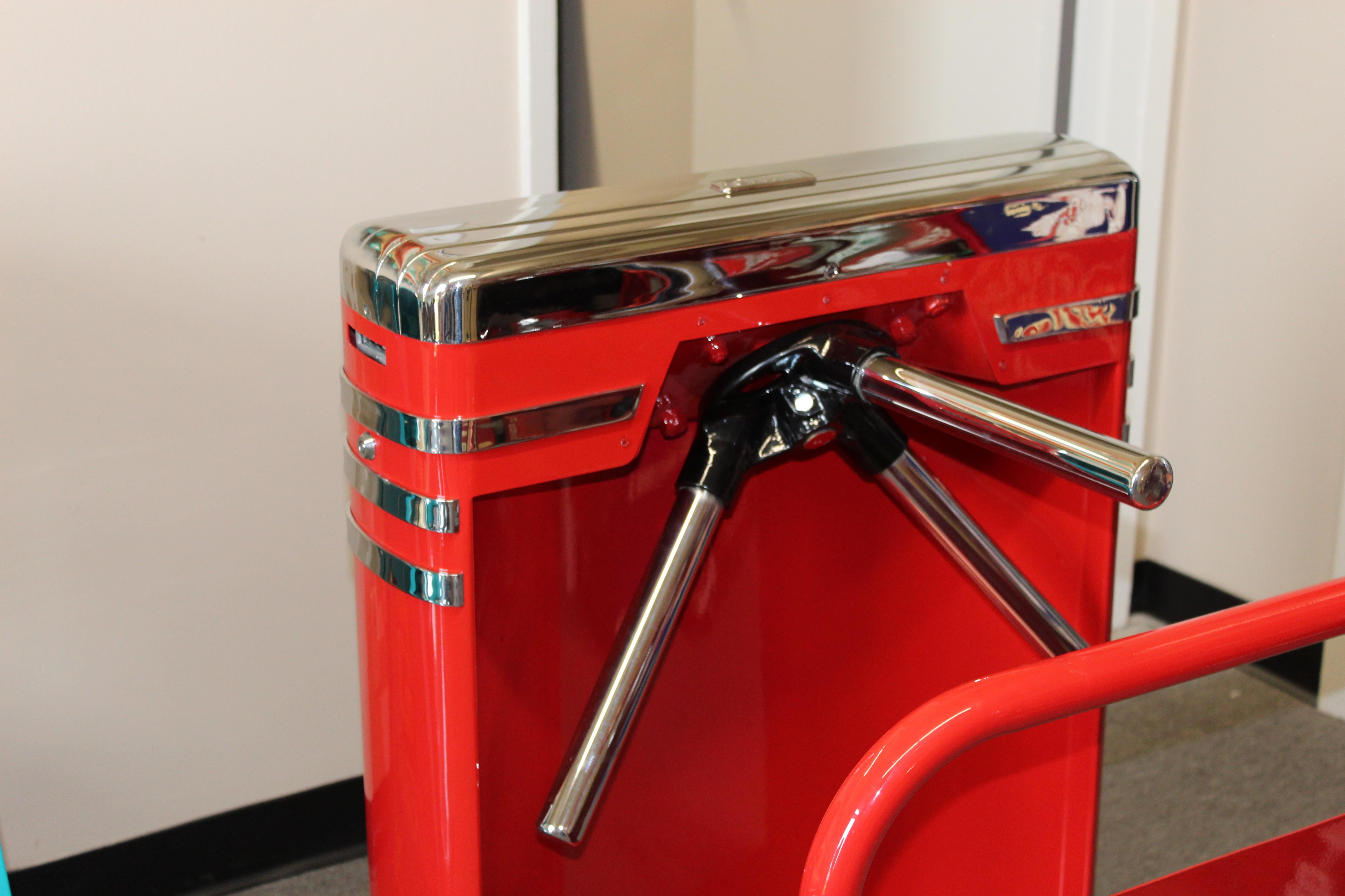 Vintage 1950s Perry Red Turnstile For Sale at 1stDibs | vintage ...