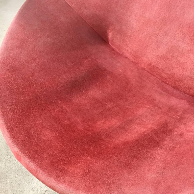 Vintage 1950s Real Red Leather Balloon Easy Chair by Hans Olsen for LEA ...