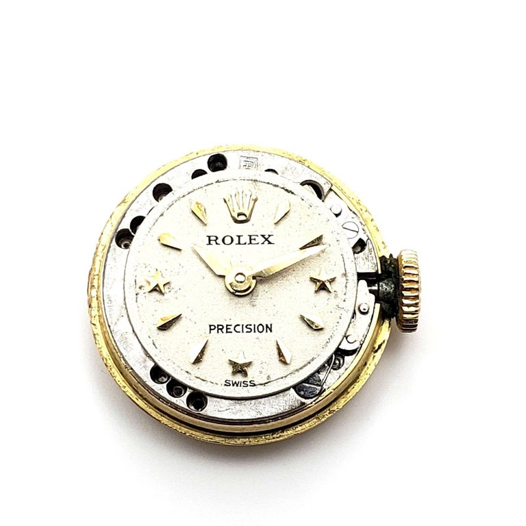 Vintage 1950s Rolex Triple Signed Yellow Gold Watch Ring For Sale at ...