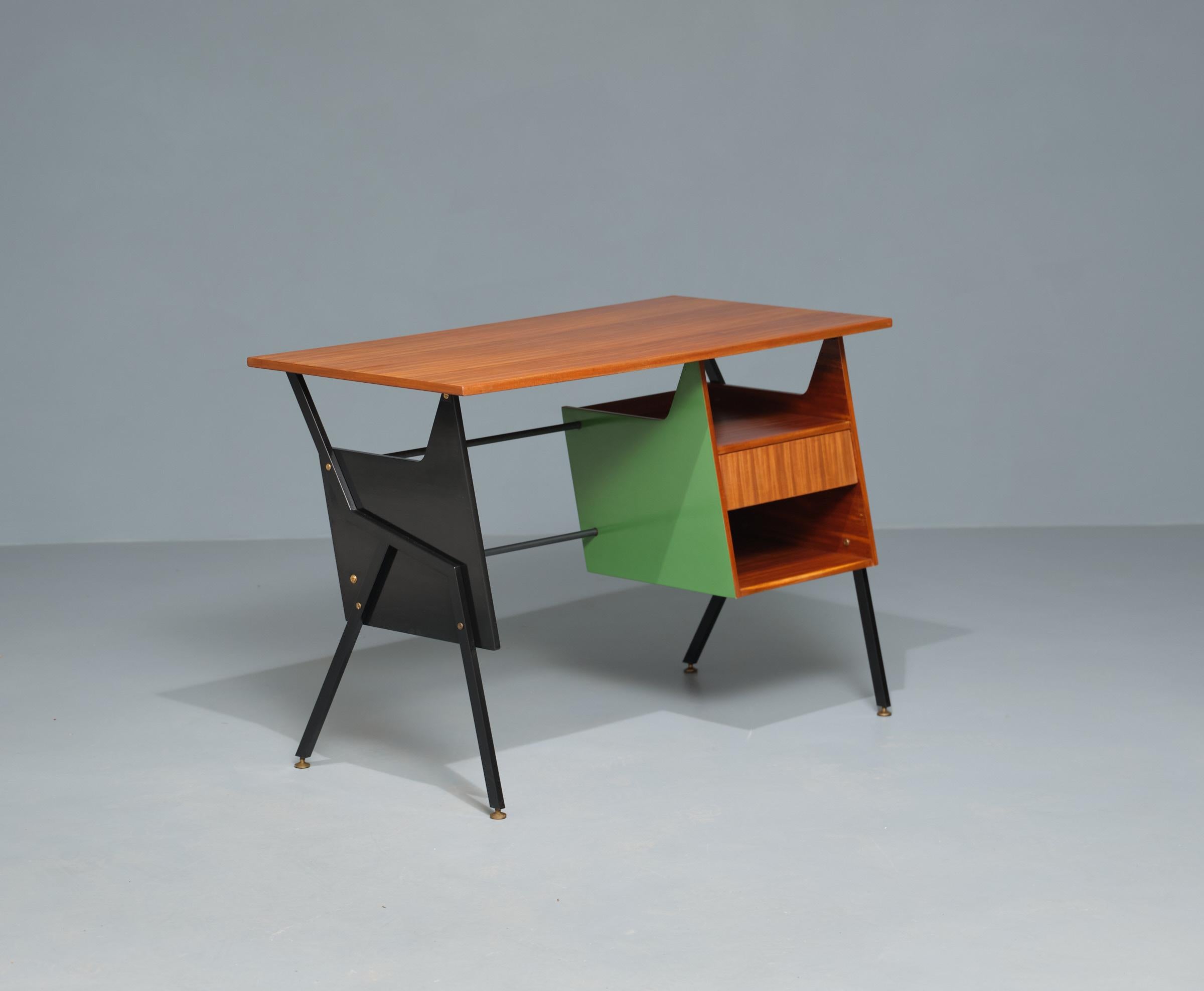 1950s Italian Writing Desk with Sophisticated Design and Restyled by ...