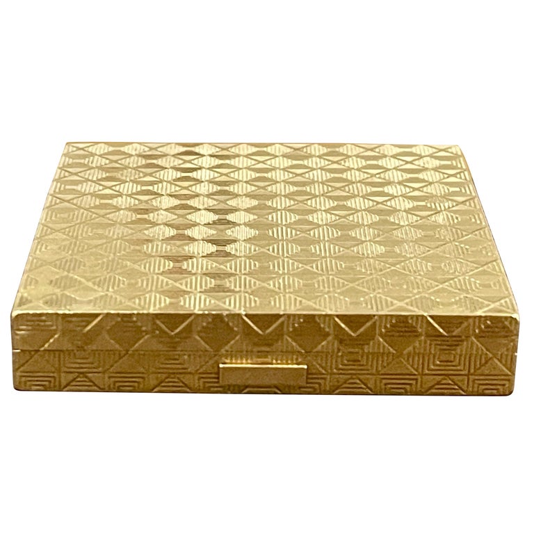 Vintage 1950s Tiffany and Co. Gold Powder Compact 14 Karat Yellow Gold ...