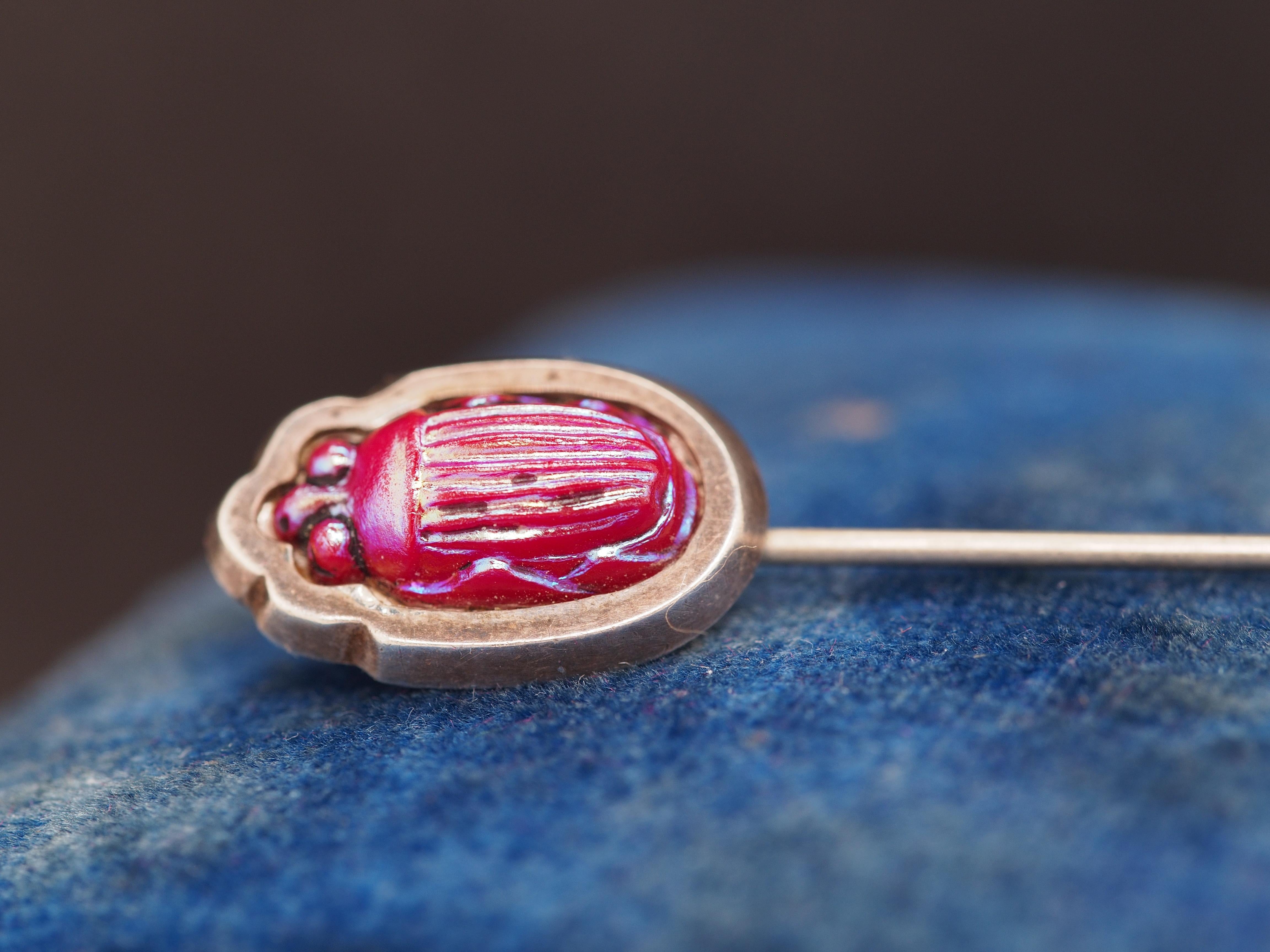 Vintage 1950s TIFFANY and CO Sterling Silver favrille glass Scarab ...