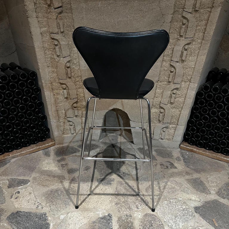 Vintage 1955 Series 7 Bar Stool Chair Designer Arne Jacobsen Fritz ...
