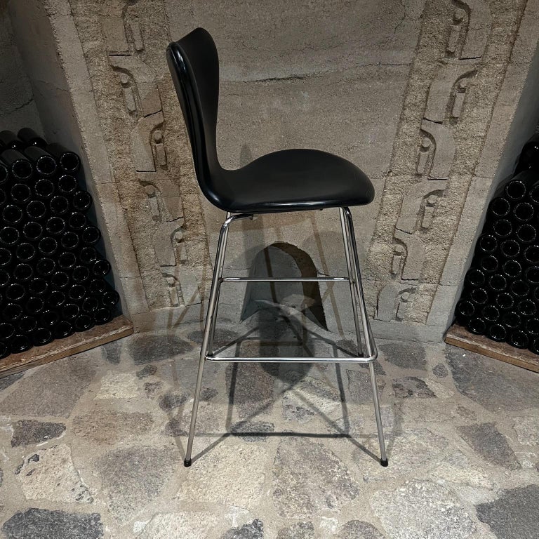 Vintage 1955 Series 7 Bar Stool Chair Designer Arne Jacobsen Fritz ...
