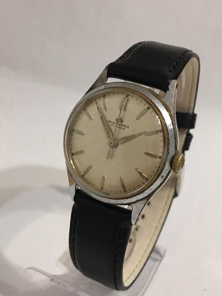 Vintage 1960s Bucherer 17 Jewels Mechanical Watch For Sale at 1stDibs