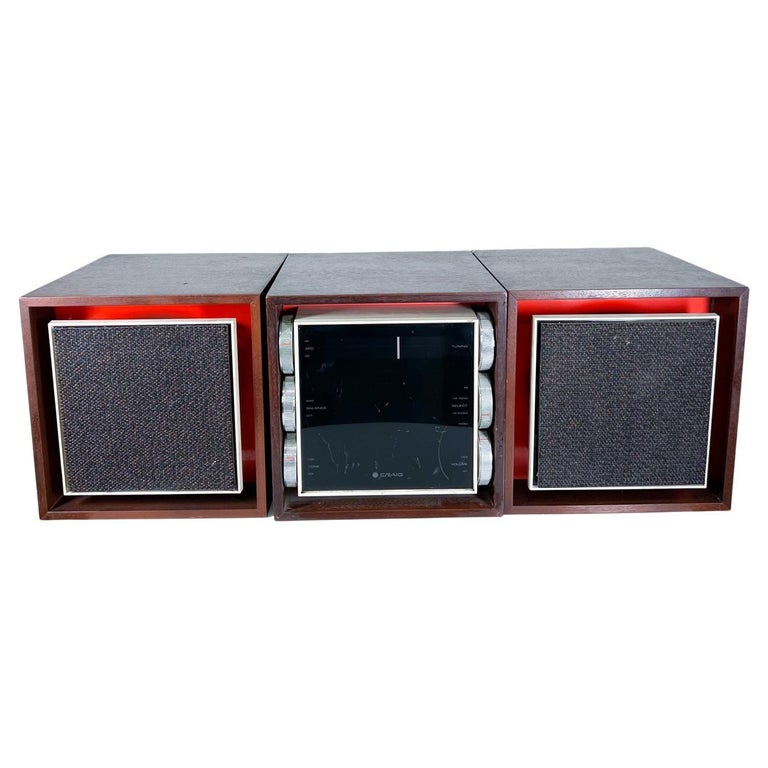 Vintage 1960s Craig Stereo Receiver and Speakers Model 1504 Decorative ...