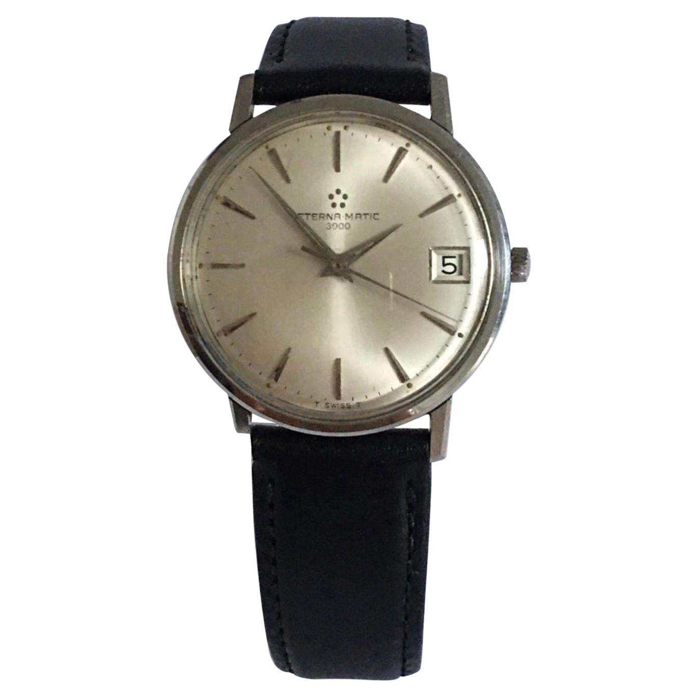 Eterna Stainless Steel Eternamatic Self Winding Wristwatch, circa 1950s ...