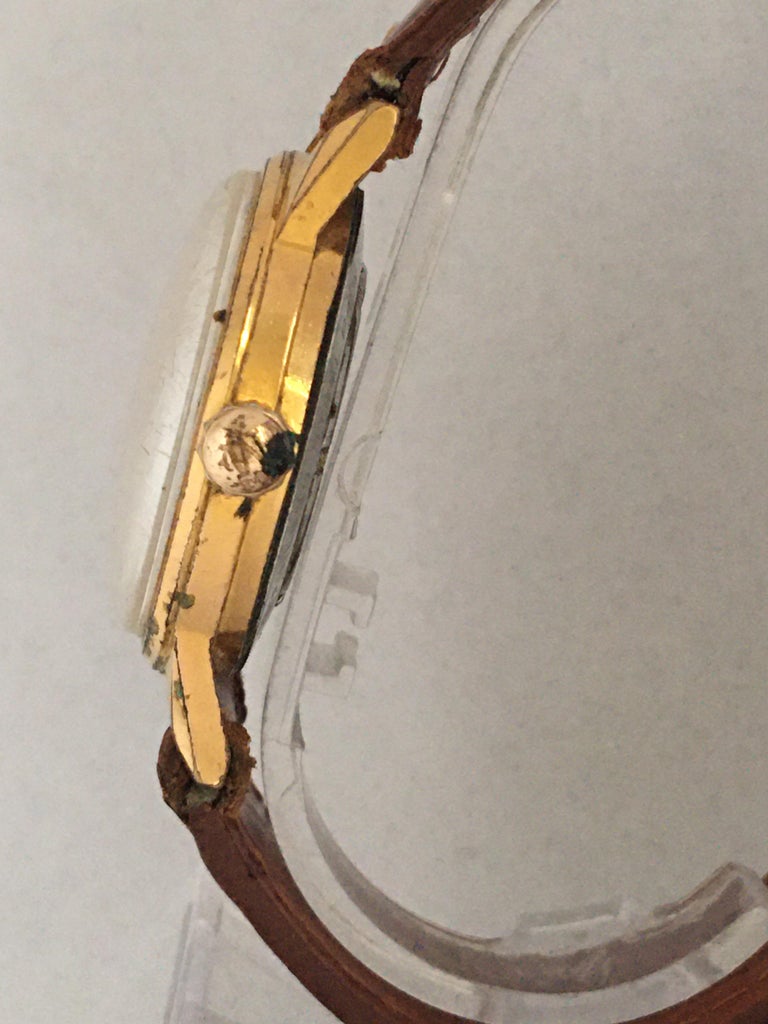 Vintage 1960s Gold Plate and Stainless Steel MuDu 25 Jewels Doublematic ...