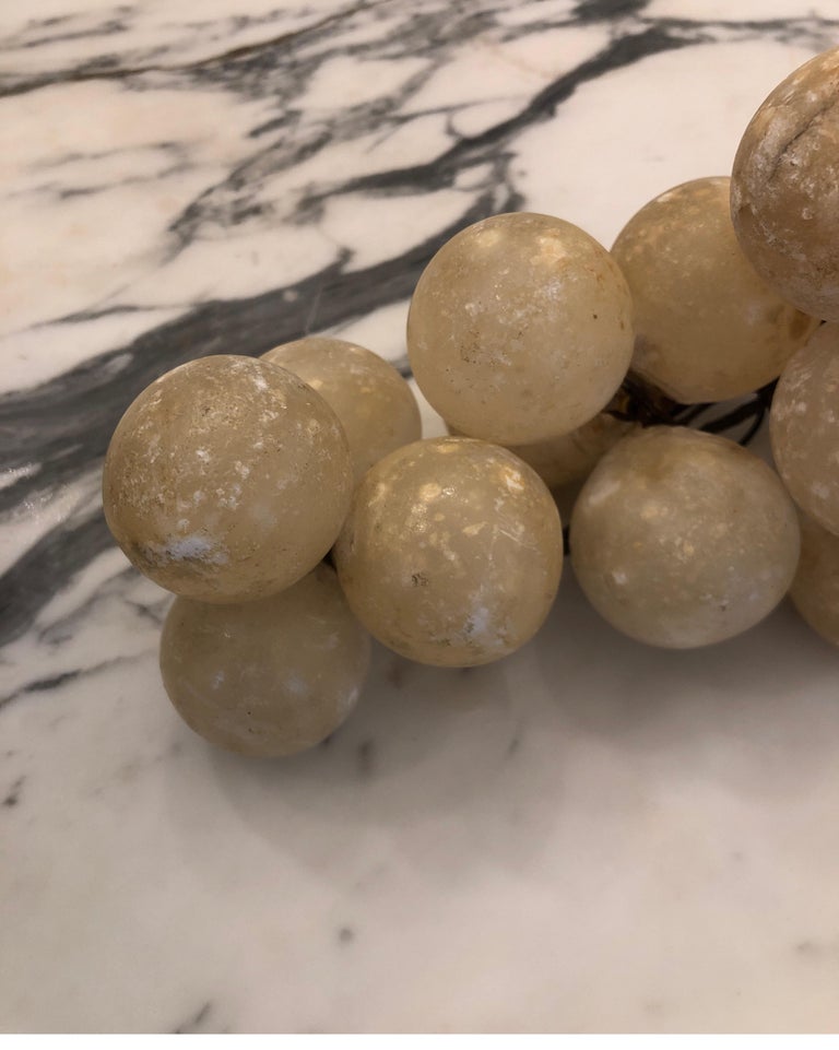 Vintage 1960s Italian Large Cluster of Ivory Marble Grapes at 1stDibs ...