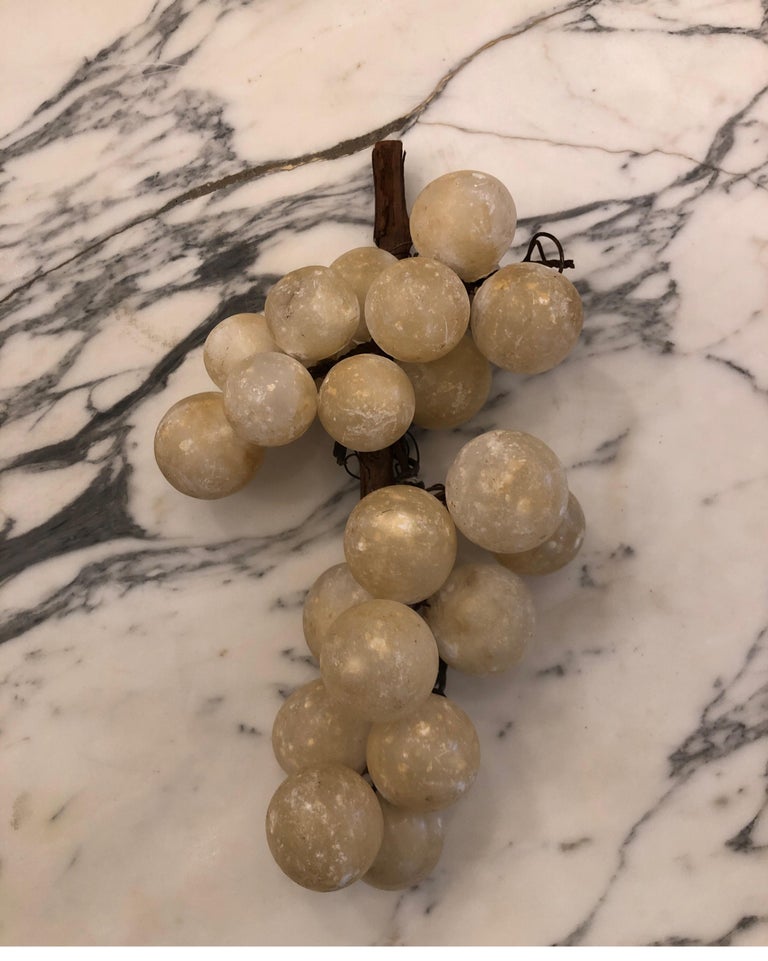 Vintage 1960s Italian Large Cluster of Ivory Marble Grapes at 1stDibs ...