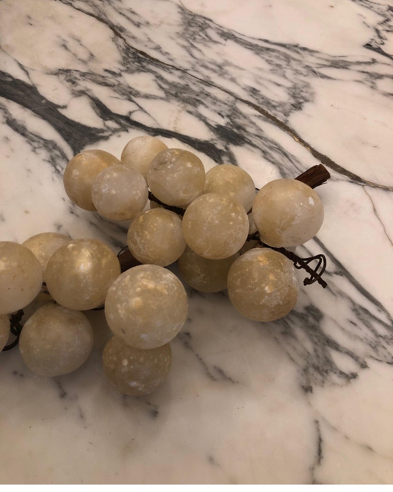 Vintage 1960s Italian Large Cluster of Ivory Marble Grapes at 1stDibs ...