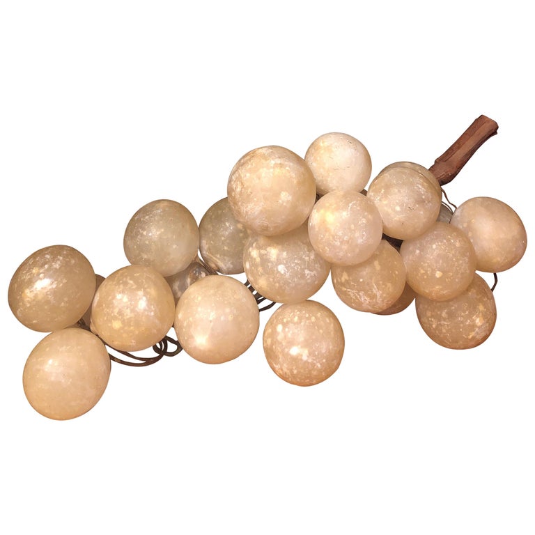 Vintage 1960s Italian Large Cluster of Ivory Marble Grapes at 1stDibs ...
