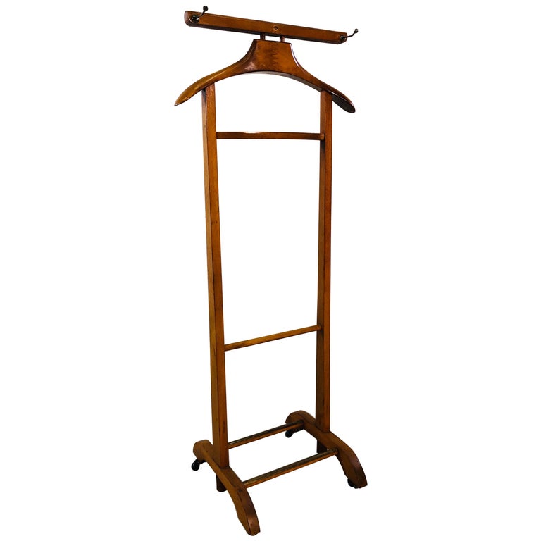 Vintage 1960s Italian Maple Wood Men’s Valet Stand at 1stDibs