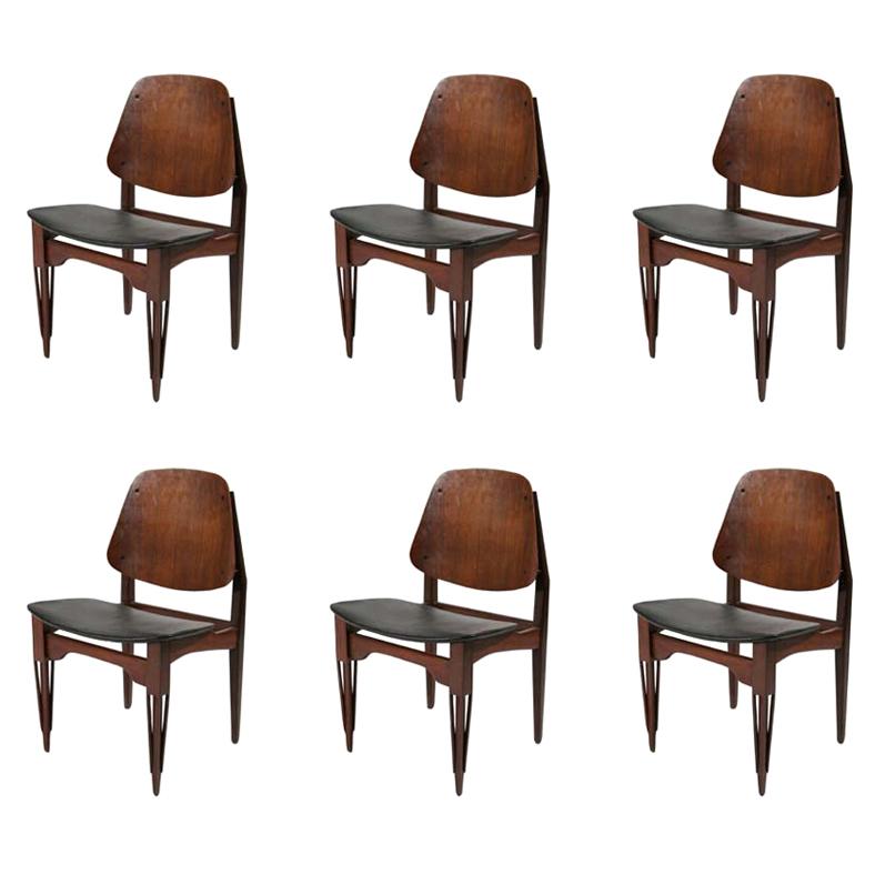 Set of 4 Italian Design Chairs, 1960 For Sale at 1stDibs
