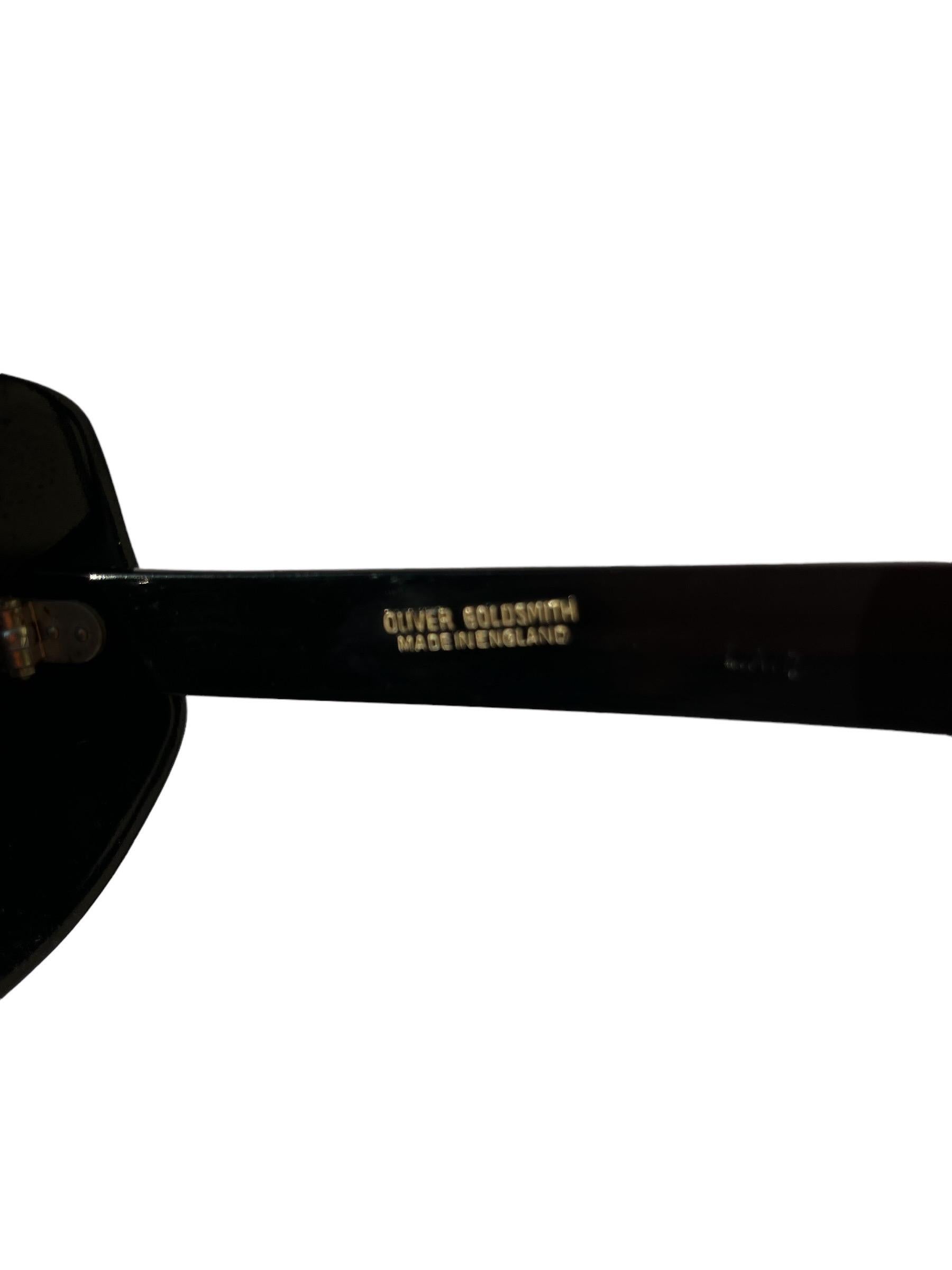 Vintage 1960s Oliver Goldsmith Mod Black Sunglasses For Sale at 1stDibs ...