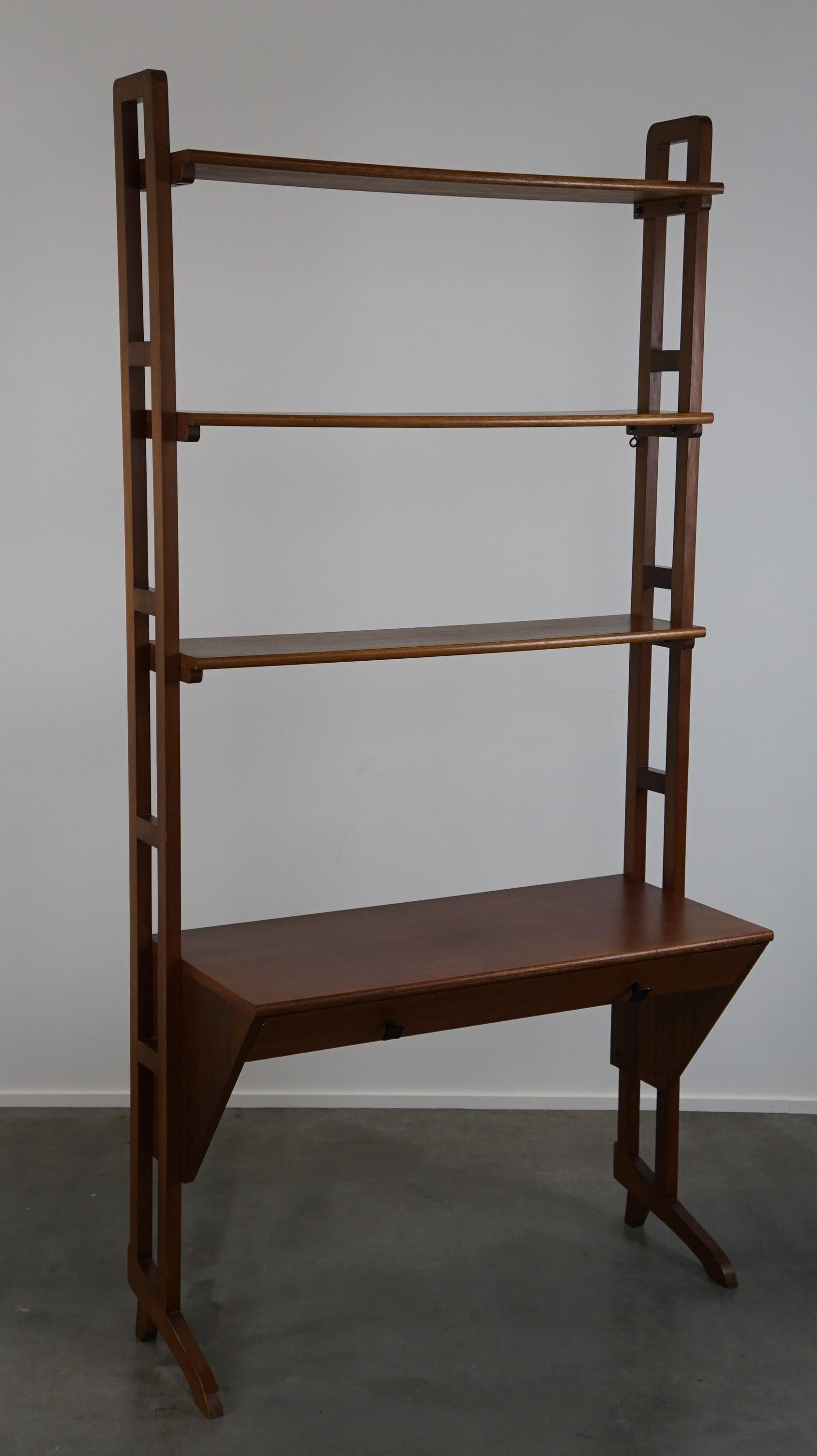 Vintage 1960s open shelf/bookcase/storage unit with 1 drawer, 3 shelves ...