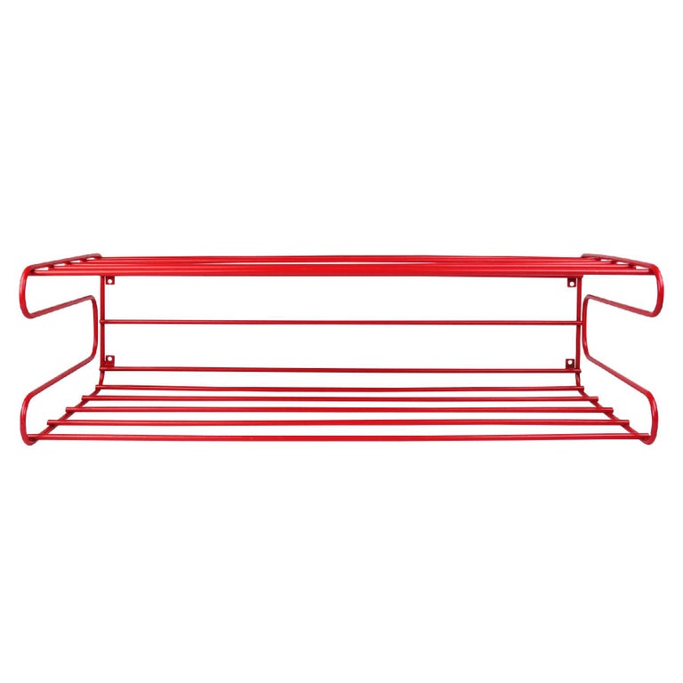 Vintage 1960s Red Wire Shelf at 1stDibs
