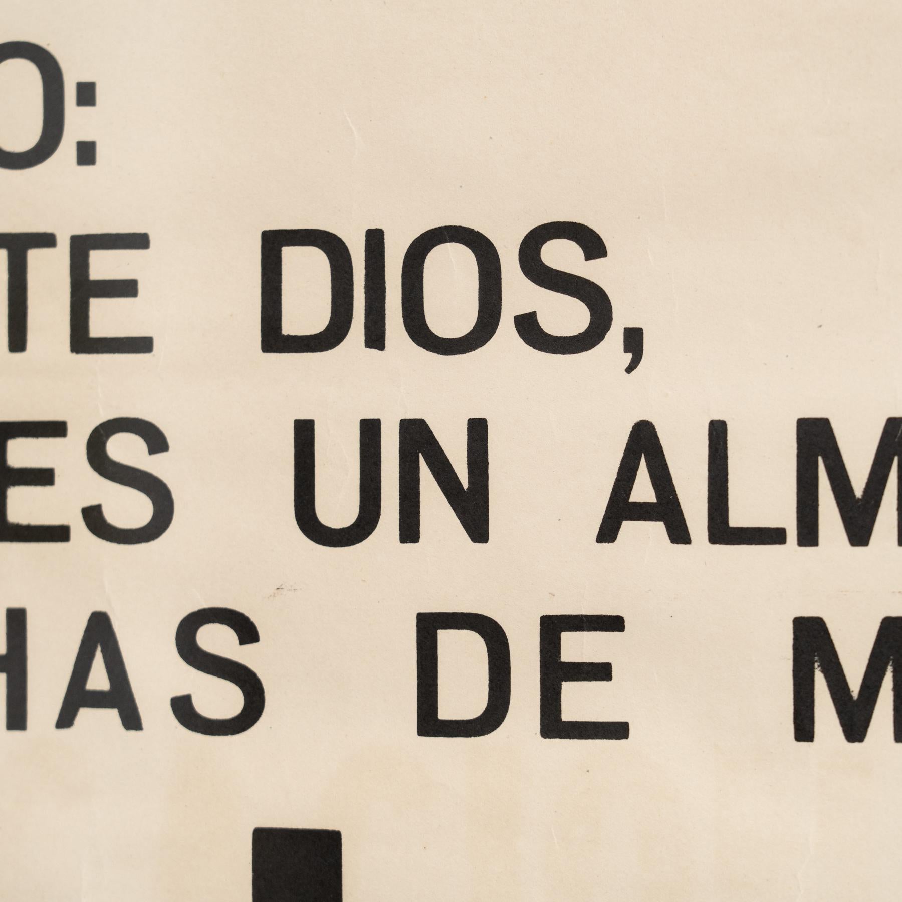 Vintage 1960s Religious Typographic Poster – Editorial Balmes ...