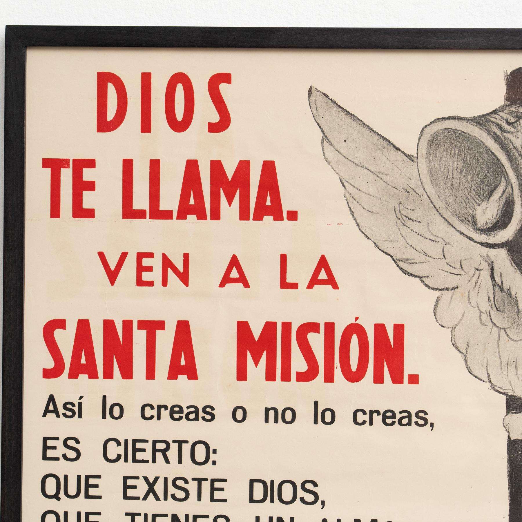 Vintage 1960s Religious Typographic Poster – Editorial Balmes ...