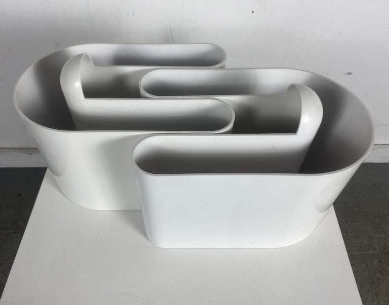 Vintage 1960s Rodolfo Bonetto Abstract Plastic Magazine Holder Vessel ...