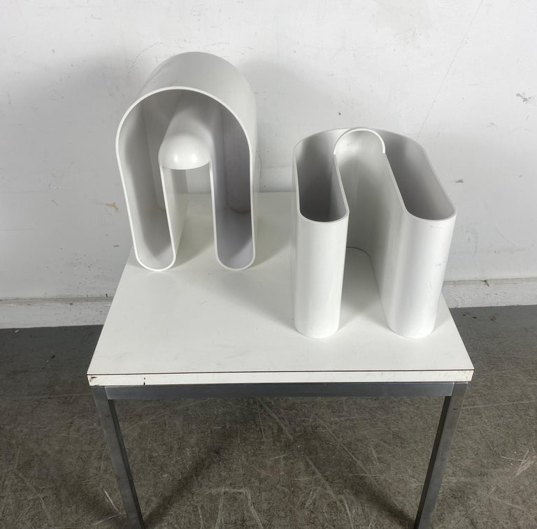 Vintage 1960s Rodolfo Bonetto Abstract Plastic Magazine Holder Vessel ...