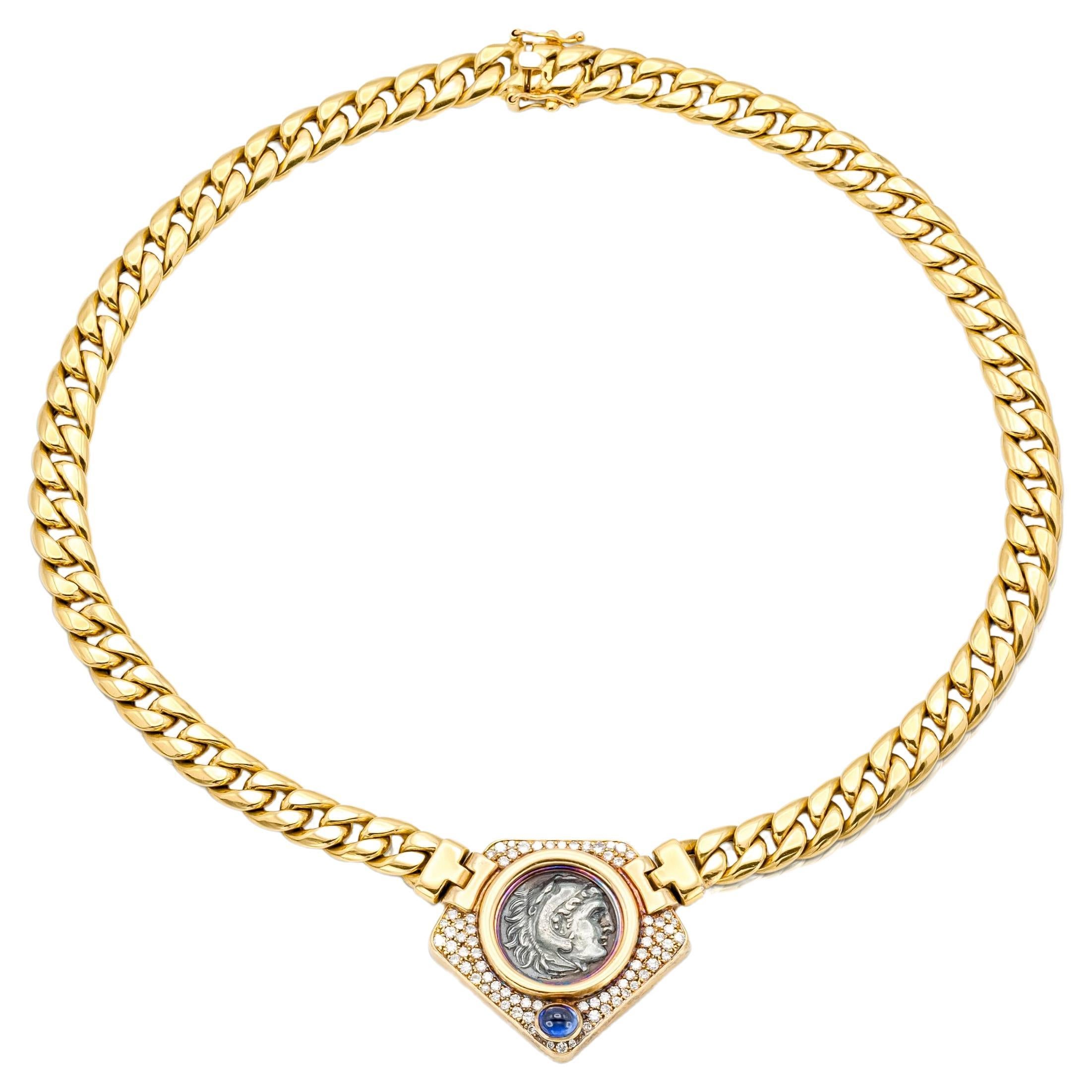 Bulgari Ancient Roman Coin Gold Link Necklace at 1stDibs | bulgari ...