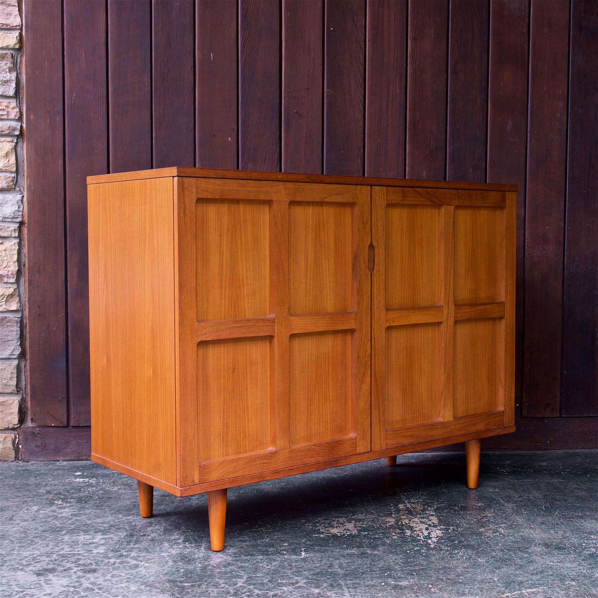 Vintage 1960s Scandinavian Countryside Teak Cabinet Credenza For Sale ...